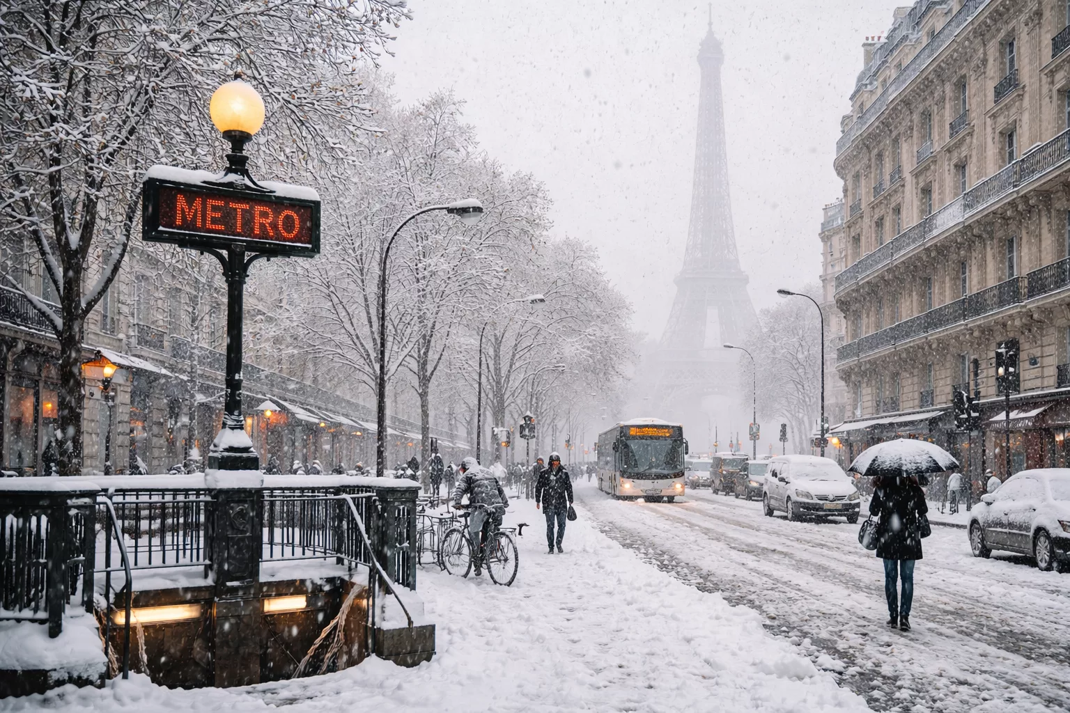 Neige à Paris météo hivernale et impacts urbains
